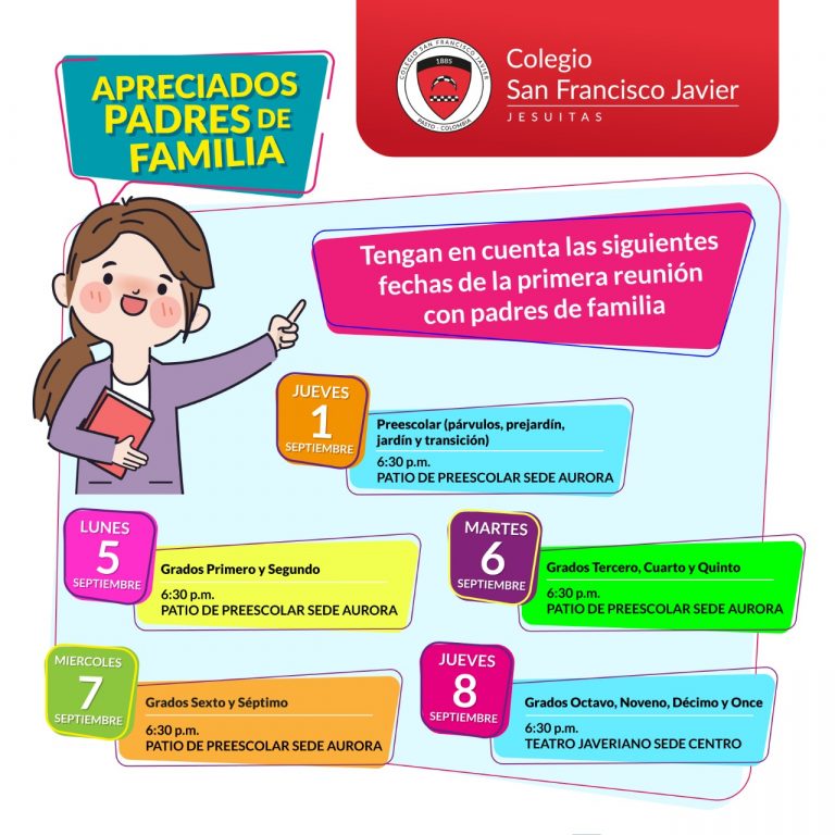 RECORDATORIO: Reuniones de padres de familia – Colegio San Francisco Javier