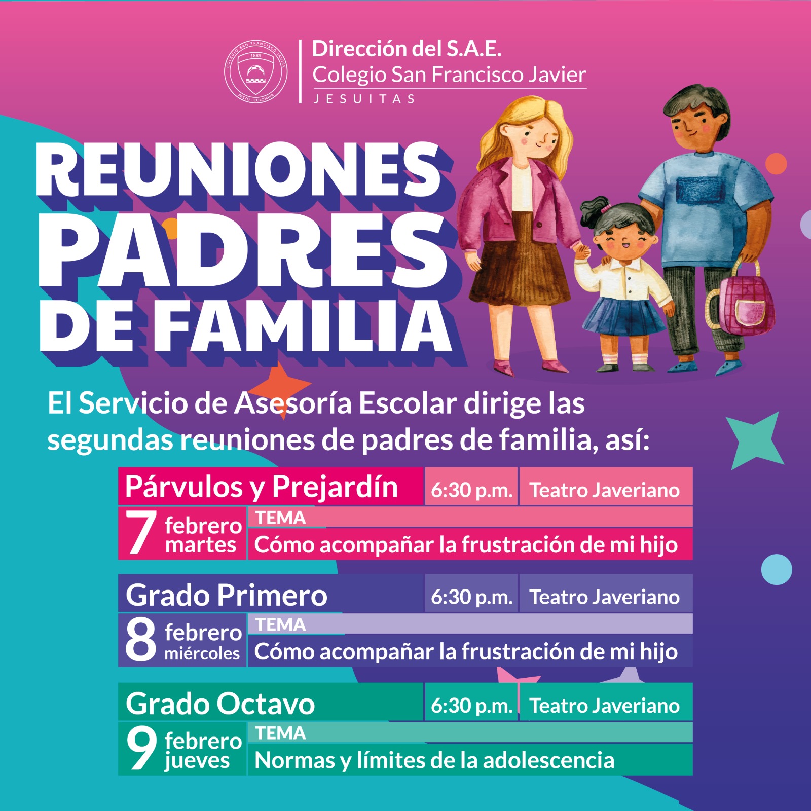 Reuniones de padres de familia – Colegio San Francisco Javier